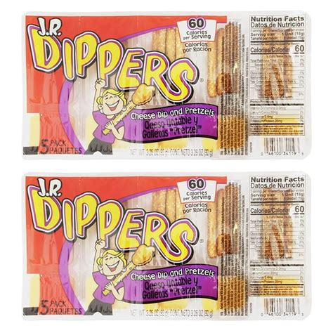 Jr Dippers Cheese Dip And Pretzel Sticks Snacks 2 Packs