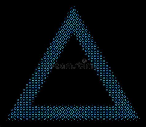 Contour Triangle Composition Of Binary Digits Stock Vector