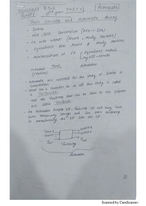 Unit Automata Aaaaaaaaaaaaaaaaaa Theory Of Automata Formal Languages Studocu