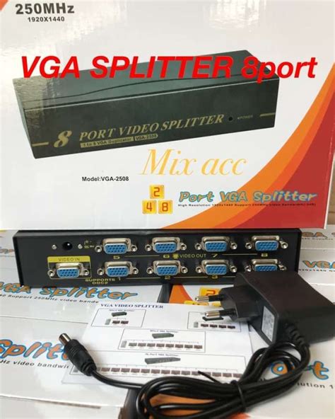Jual Vga Spliter 1 To 8 Port Adaptor Vga Splitter 8 Port Di Seller