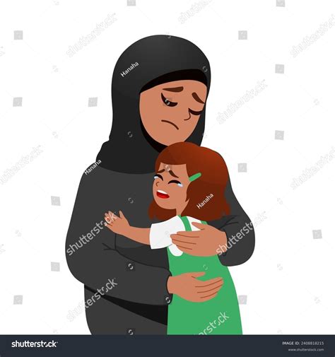 Free Palestine No War Mother Hugs Stock Vector Royalty Free