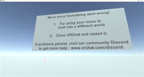 worlds not loading voters vrchat