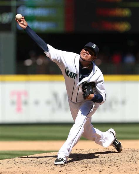 Felix Hernandez Of The Seattle Mariners Pitches Perfect Game Los