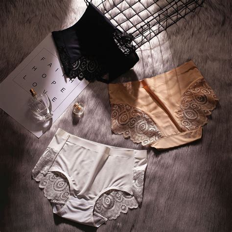 Badu Bg Ледени копринени дамски бикини Секси бельо Флорални плетени на една кука дантелени