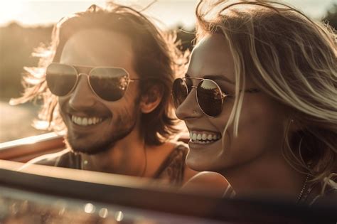 Premium Ai Image Happy Couple Taking Selfie