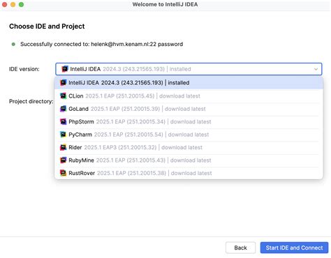 从 Intellij Idea 连接到远程服务器 Intellij Idea 文档