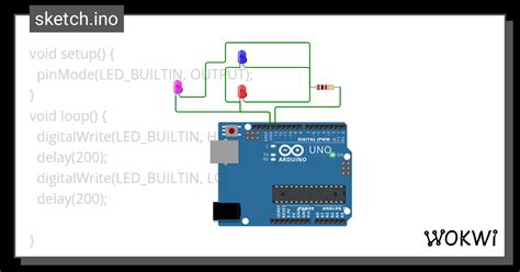 Led Blink Wokwi Esp32 Stm32 Arduino Simulator