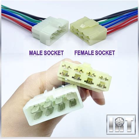 8 Pin Socket Engine Connector Male Female Universal Housing Soket Enjin Kereta Headlamp Relay