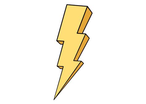 How To Draw A Lightning Bolt Easy Steps EasyLineDrawing