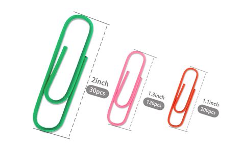 Paper Clips Assorted Sizes Cute Colored Paper Clip For