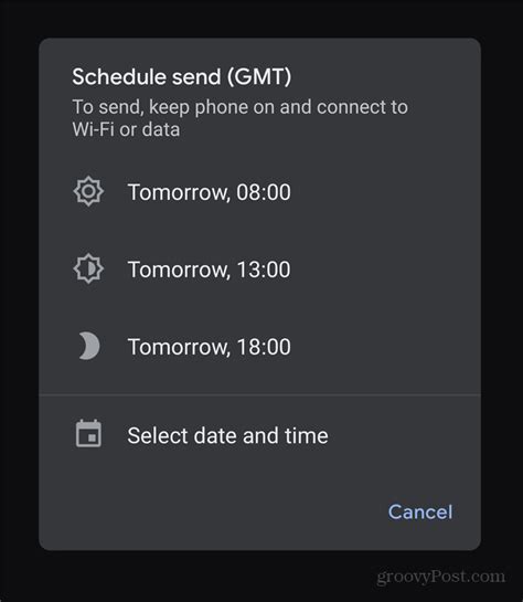 how to schedule text messages on android