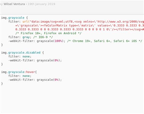 Escala De Grises Utilizando CSS3 Codepad