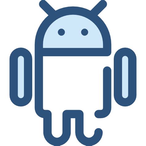 Android Monochrome Blue Icon