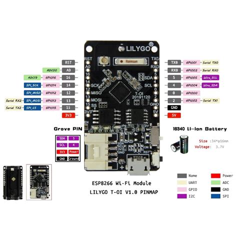 lilygo ttgo t oi esp8266 d1 mini compatible lilygo h386