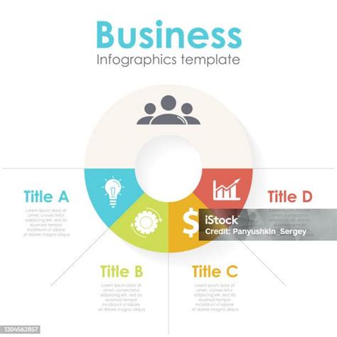 라운드 주기 다이어그램 그래프 웹 디자인에 대한 벡터 서클 차트 인포그래픽 템플릿 4단계 옵션 또는 프로세스를 갖춘 비즈니스