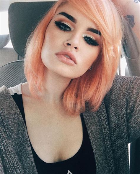 Instagram Photo By Ash • Mar 25 2016 At 132am Utc Peach Hair