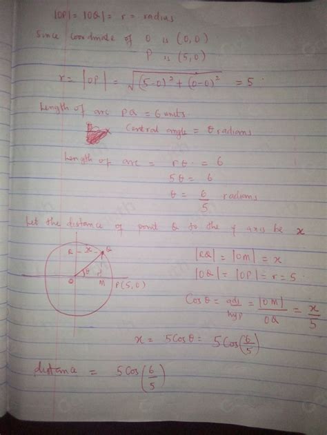 Solved Note Figure Not Drawn To Scale The Figure Shows A Circle