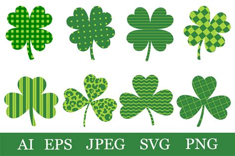 St Patricks Day Shamrock Bundle Clover St Patricks Svg By