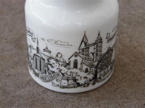 Vintage German Milk Glass Mustard Jar Hengstenberg 1730874452