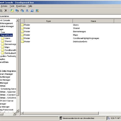 Sas Management Console View Of Metadata Download Scientific Diagram