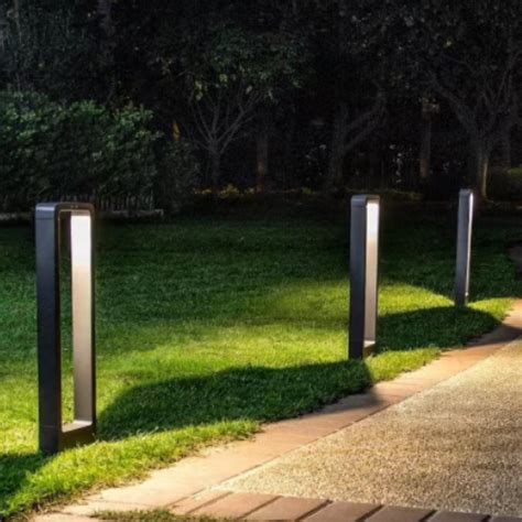 Led Bollard Lightgarden Light Lawn Light Alluminium Light Ip54 Black