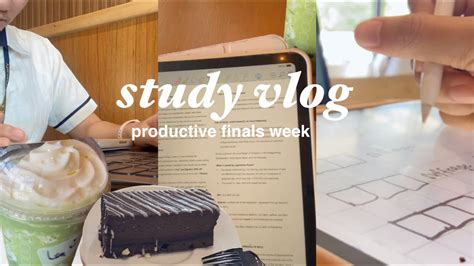 PRODUCTIVE Study Vlog Finals Week Studying In Cafes College Life Uni Vlog YouTube