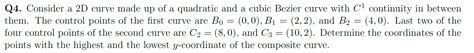 Solved Q4 ﻿consider A 2d Curve Made Up Of A Quadratic And A