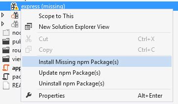 Npm Integration Microsoft Nodejstools Wiki GitHub