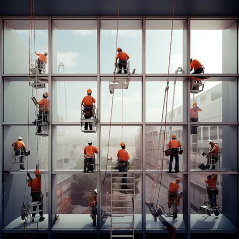 Premium Photo Workers Installing Windows With Real Human Touch
