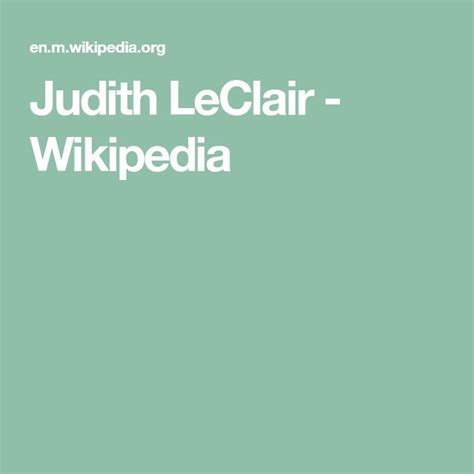 Judith Leclair Wikipedia