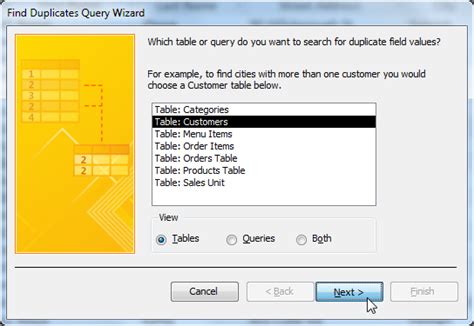access 2010 queries how to create a find duplicates query