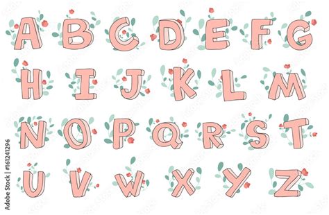 Balloon Pink Font Cute Abc Letters And Numbers Vector Image 47 Off
