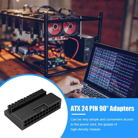 Adaptador Diy 24 Pines A Placa Base De 90 Grados Atx Conector De Fuente