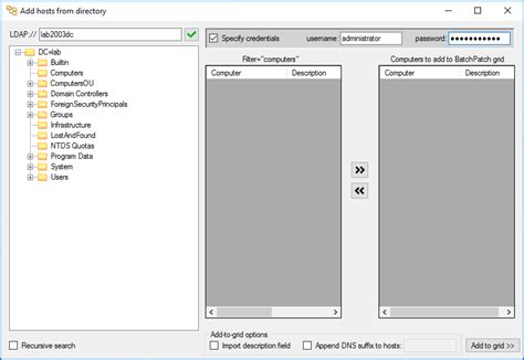 Adding Hosts To Batchpatch From Active Directory