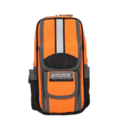 Veto Pro Pac 8in Small Hi Viz Orange Nylon Tool Pouch Meter Bag With