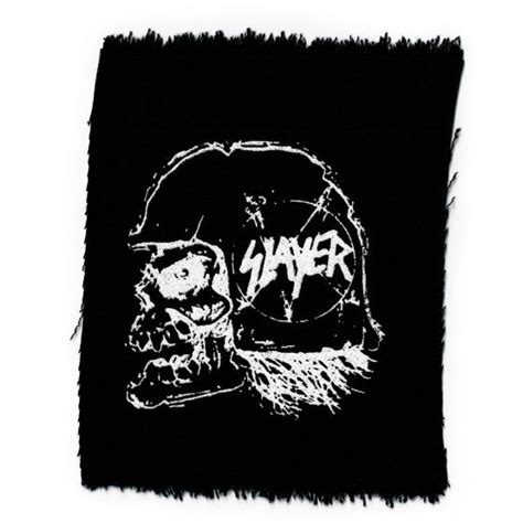 Slayer Band Patch With Skeleton In A Helmet
