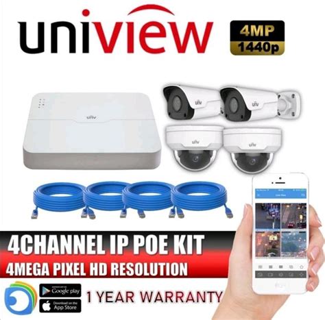 Uniview POE IP CCTV Package Channel NVR MP Furniture Home Living Security Locks