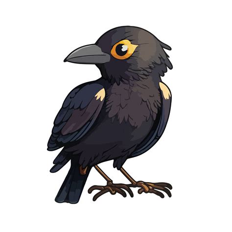 Cute Crow Cartoon Style 20901468 Vector Art At Vecteezy