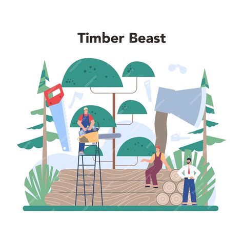 Free Vector Timber Industry And Wood Production Concept Logging And