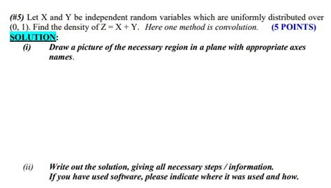 5 let x and y be independent random variables which are uniformly