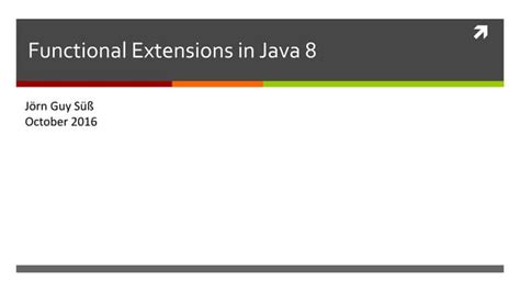 A Brief Conceptual Introduction To Functional Java 8 And Its Api Ppt