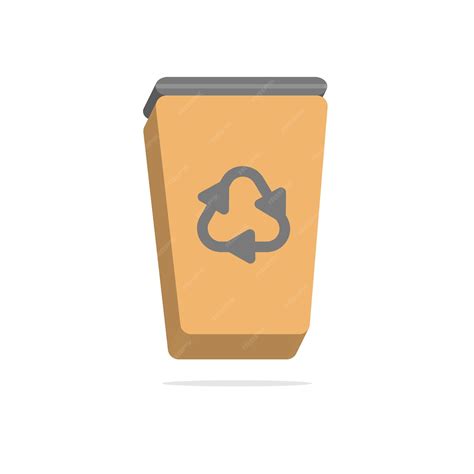 Concepto De Papelera De Reciclaje 3d En Estilo De Dibujos Animados