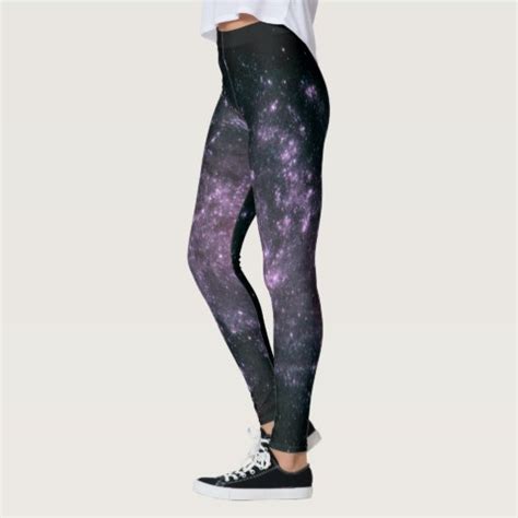 Purple Galaxy Print Leggings Zazzle
