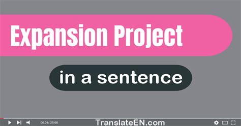 Expansion Project In A Sentence