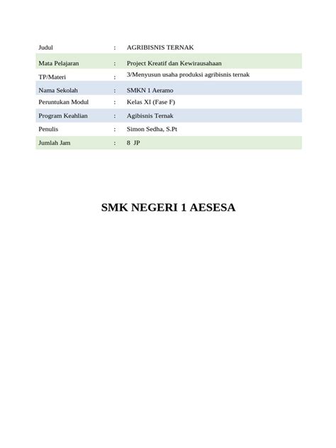 Modul Pkk 3 Rencana Produksi 075514 Pdf