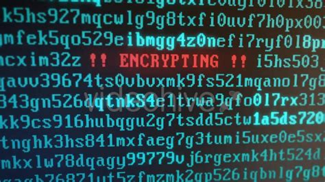 Random Letters And Numbers Encrypting On A Computer Screen Videohive