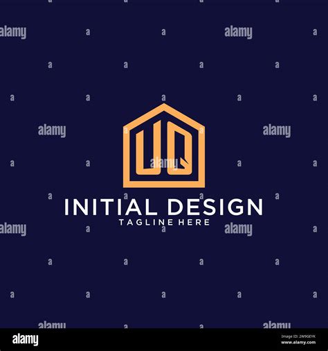 Initial Uq Logo With Abstract Home Shape Modern Minimalist Realty Logo