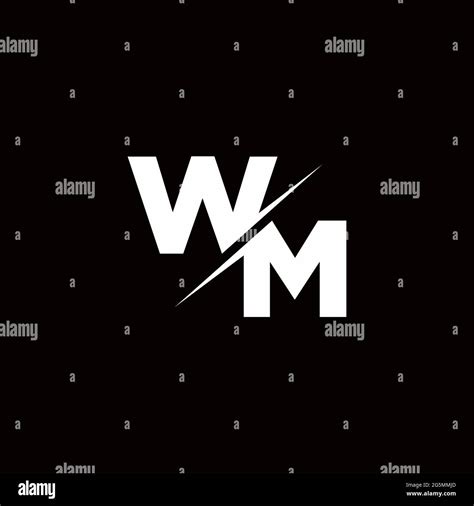 Logo Letter Monogram Slash With Modern Logo Designs Template On Black