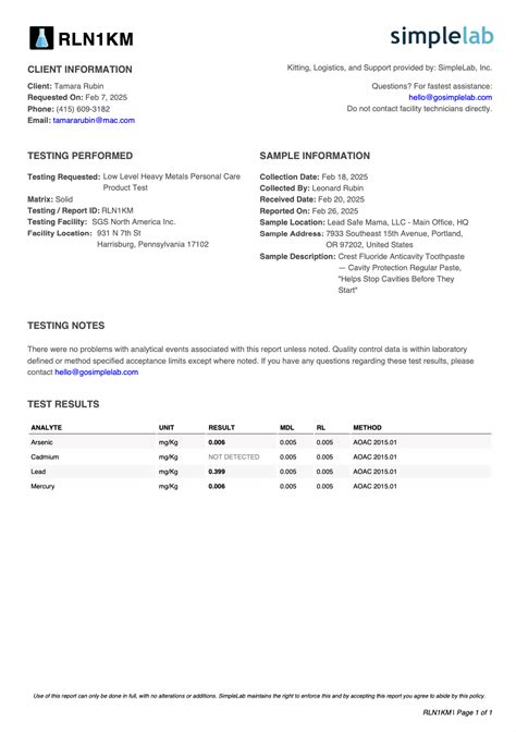 Crest Regular Toothpaste Tests Positive For Lead Arsenic And Mercury 2025 Lab Report Here