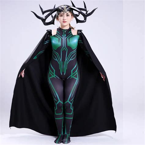 Thor Ragnarok Hela Cosplay Costume Halloween Party Superhero Zentai